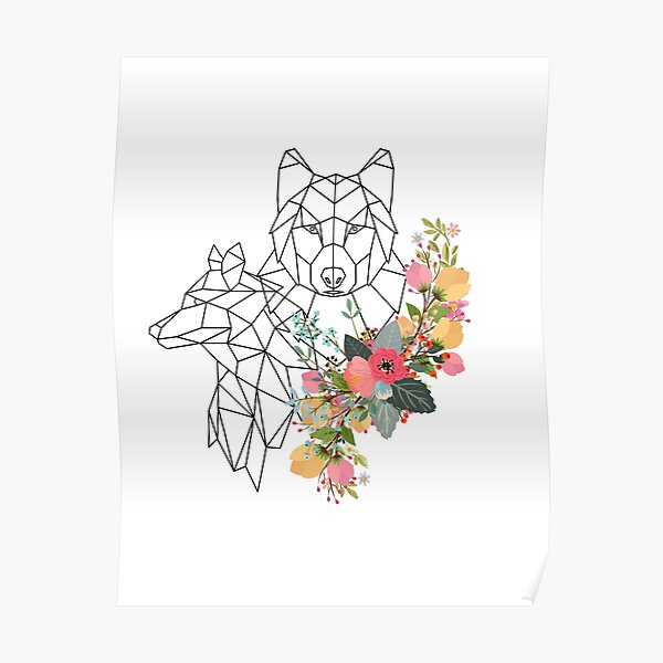"Wolf geometry" Poster by Moonlight-Stop | Redbubble