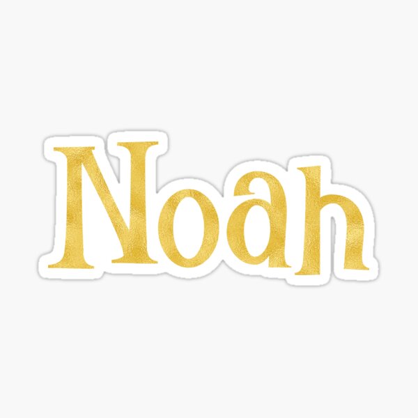 "Noah Gold Metallic Name" Sticker for Sale by AmyOlsen | Redbubble