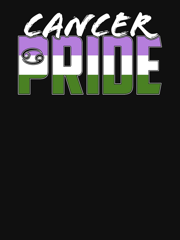 Cancer Genderqueer Pride Flag Zodiac Sign T Shirt By Valador Redbubble