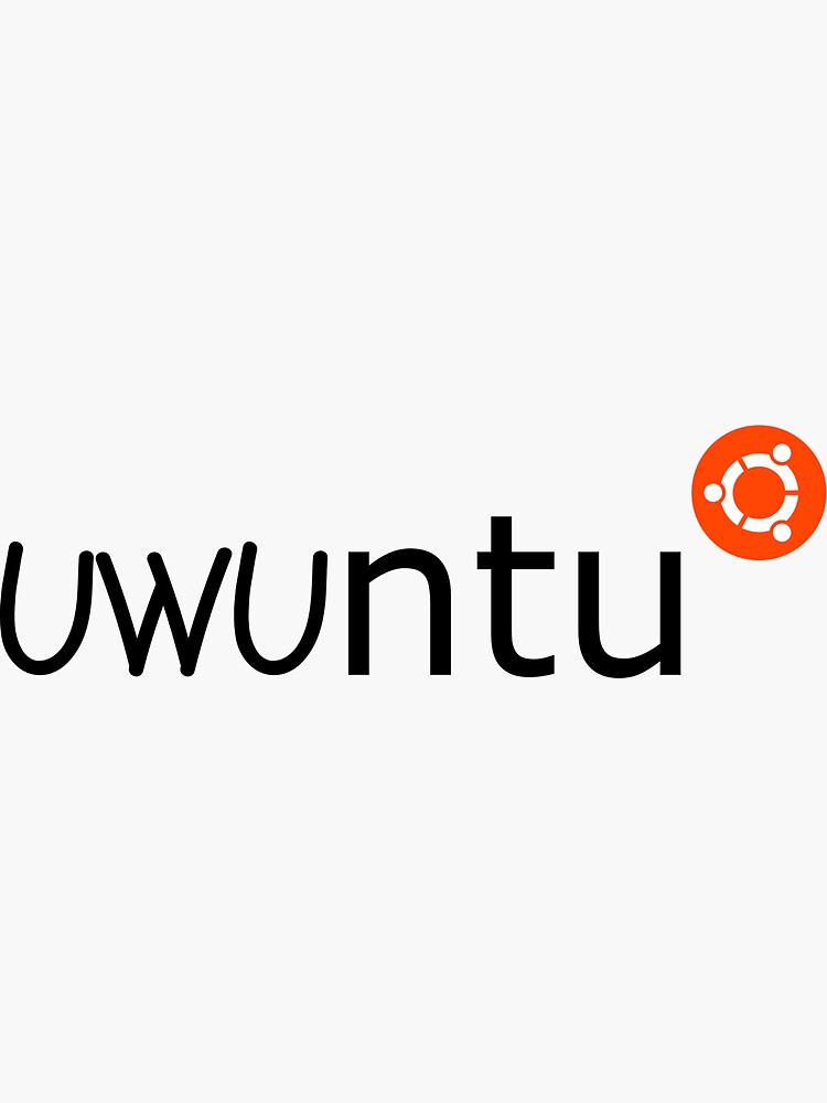 "Uwuntu (kawaii ubuntu)" Sticker for Sale by GonzaloFreire | Redbubble