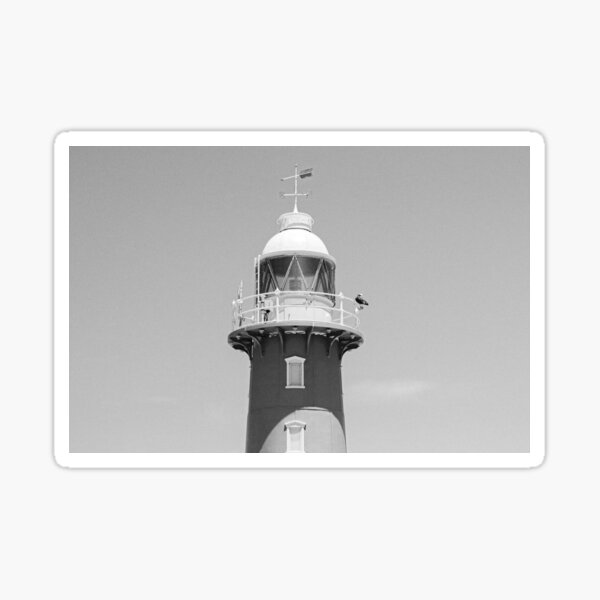 "Fremantle Lighthouse (Black & White)" Sticker by SaundersPhotos ...