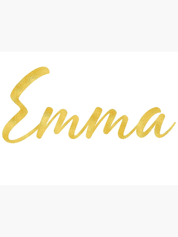 "Emma Gold Metallic Name" Poster by AmyOlsen | Redbubble