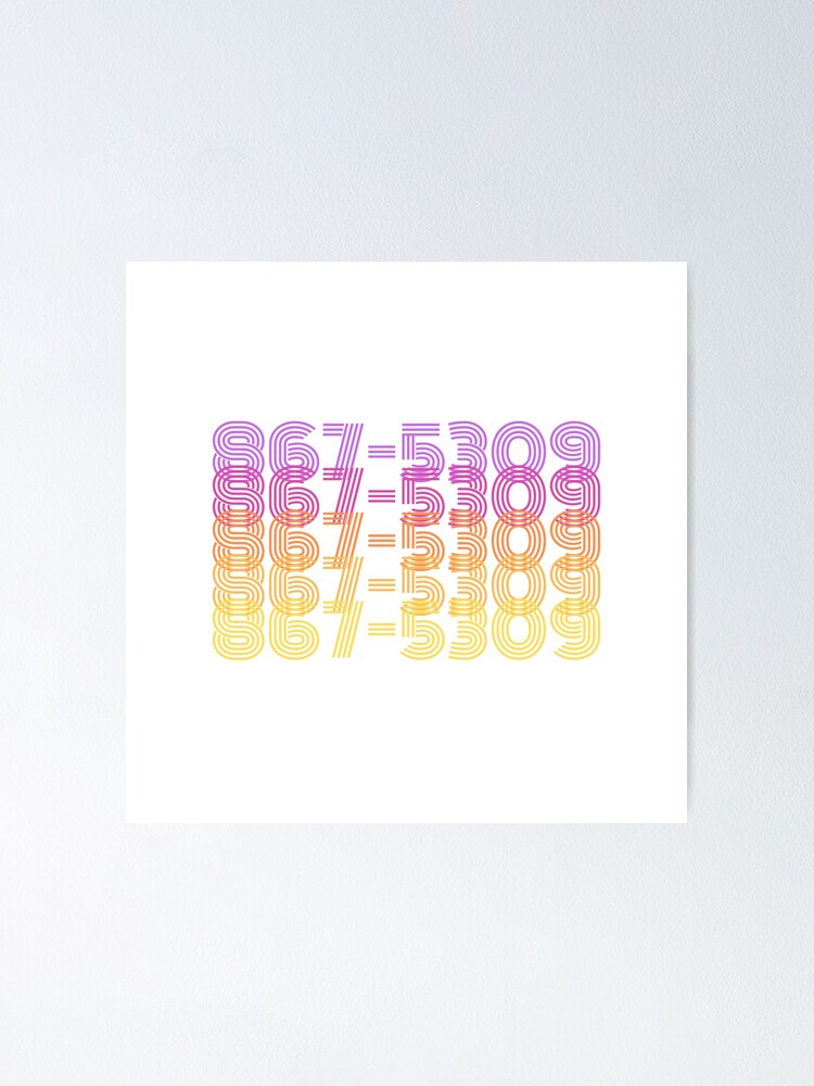 867 5309 1980s Famous Phone Number Song Lyrics Poster By 867-5309-1980s-famous-phone-number-song-lyrics-poster-by