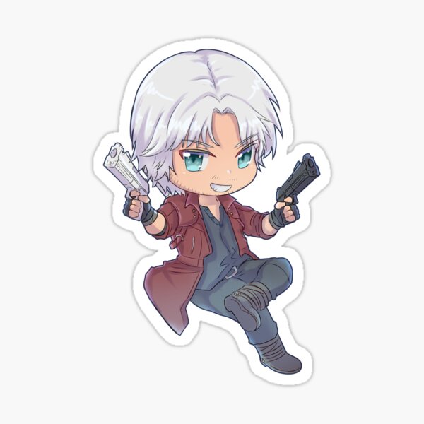 "DMC5 Dante chibi" Sticker for Sale by krowmiums | Redbubble