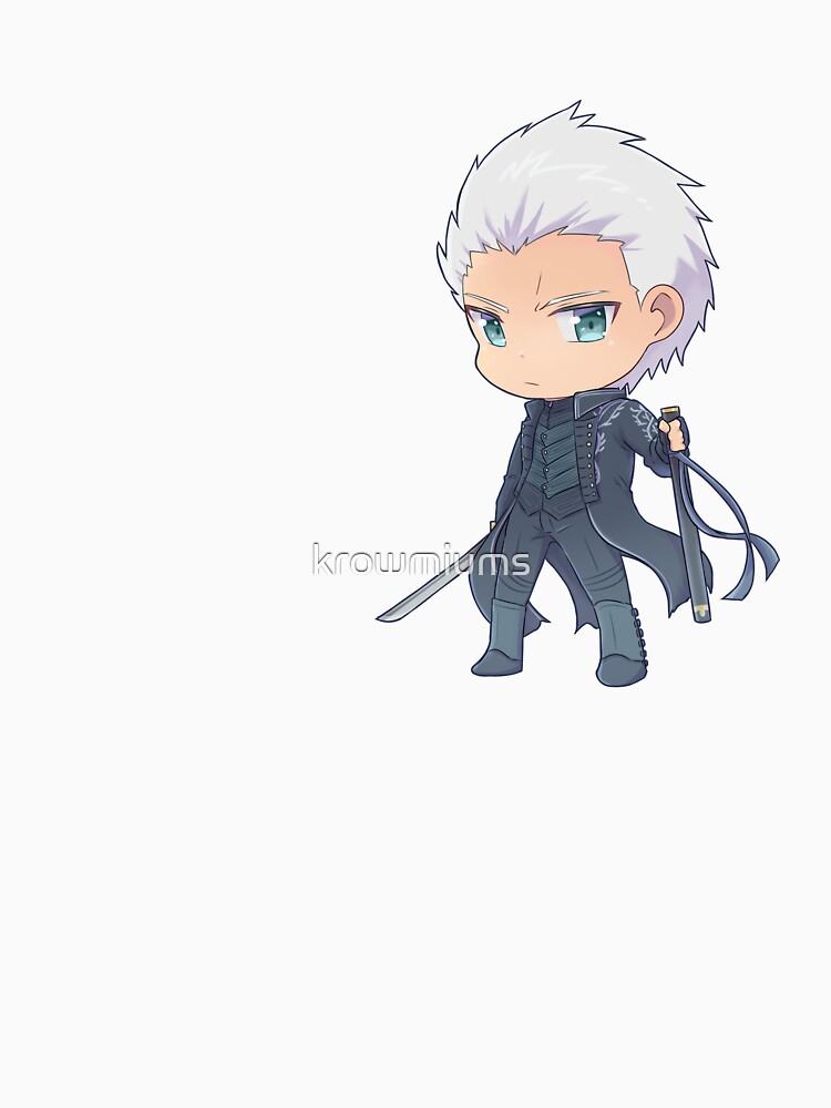 "DMC5 Vergil chibi" T-shirt by krowmiums | Redbubble | vergil t-shirts ...