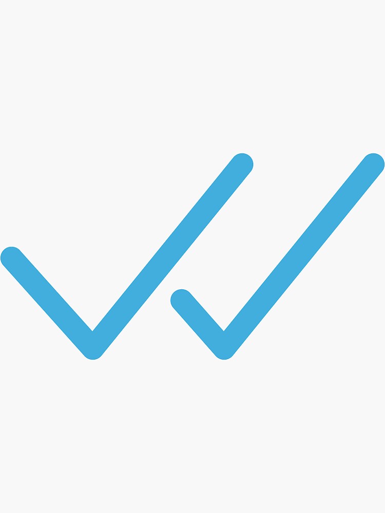 "WhatsApp Seen Tick Mark" Sticker by HamHic | Redbubble