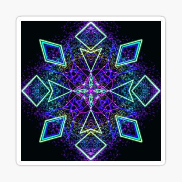 "Trippy Triad Print" Sticker for Sale by ICDATTCrystals | Redbubble
