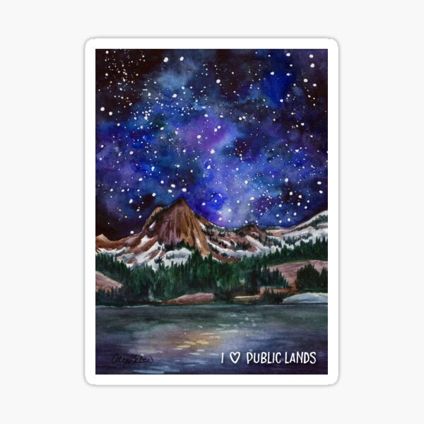 "Sundial Peak/Lake Blanche Watercolor" Sticker by alextebow | Redbubble