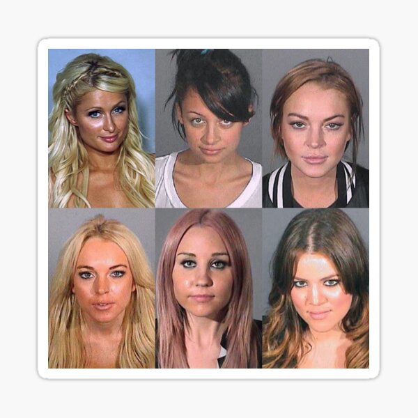 "Celeb Mugshots" Sticker for Sale by giacomingover | Redbubble