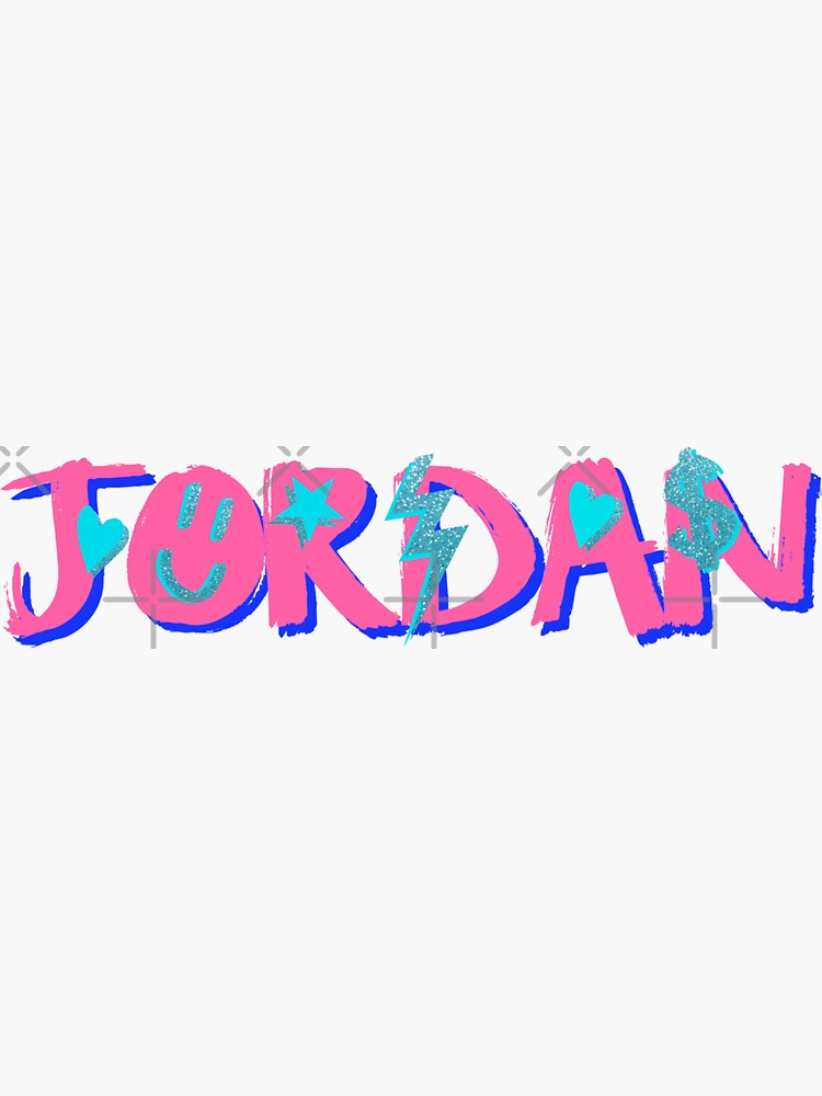 "JORDAN name" Sticker for Sale by Julia Santos | Redbubble