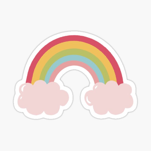 "Cute Pastel Rainbow " Sticker for Sale by DustandMarbles | Redbubble