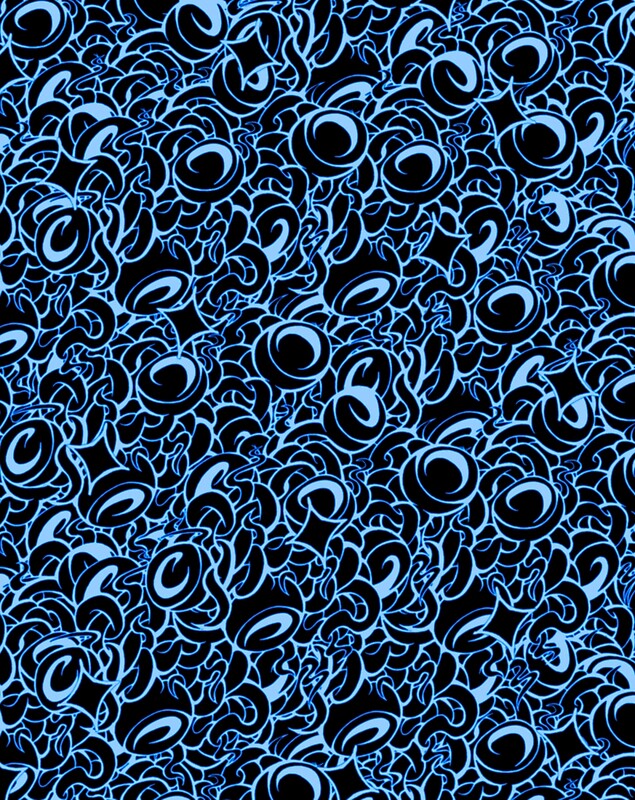 "Tangle Blue" by alexknutsonart | Redbubble