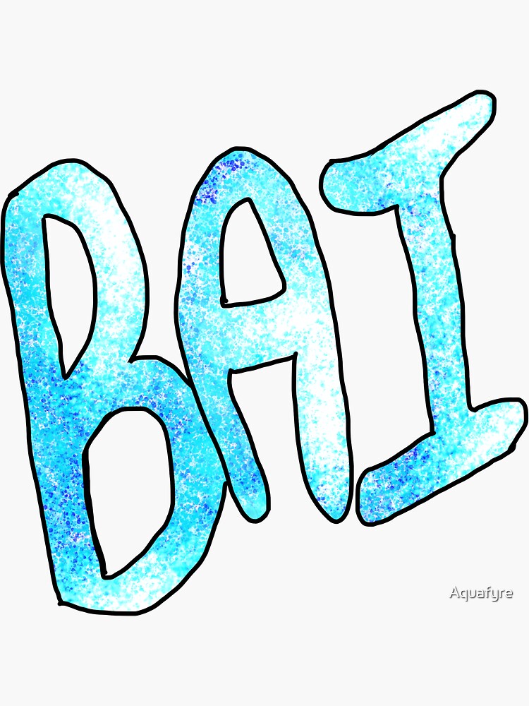 "Bai" Sticker by Aquafyre | Redbubble