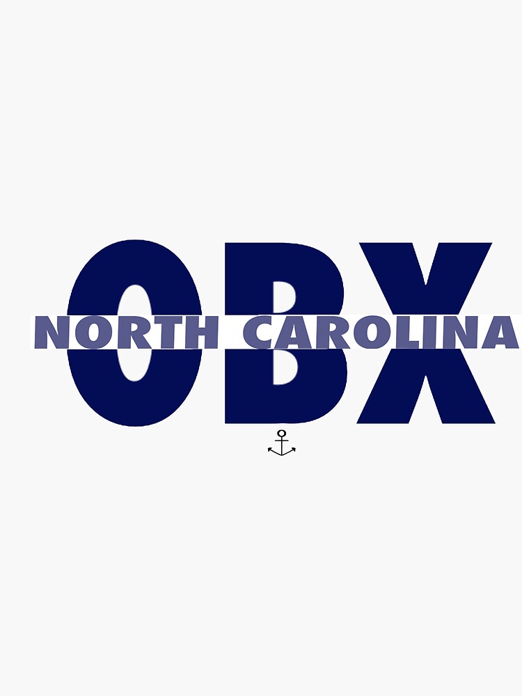 "OBX North Carolina" Sticker for Sale by SHOPSELLA US | Redbubble