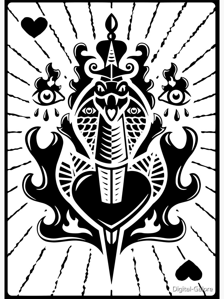 "Snake Card" Sticker by Digital-Galore | Redbubble