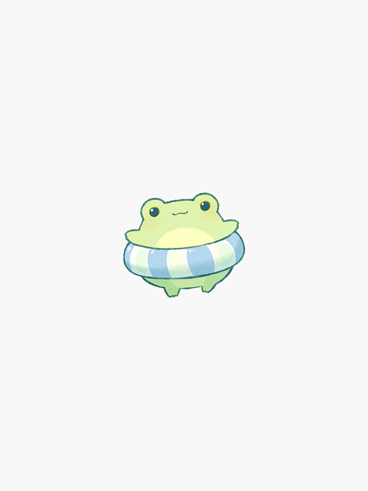 "Cute Frog Hoola hoop Floatie" Sticker for Sale by beechuu | Redbubble