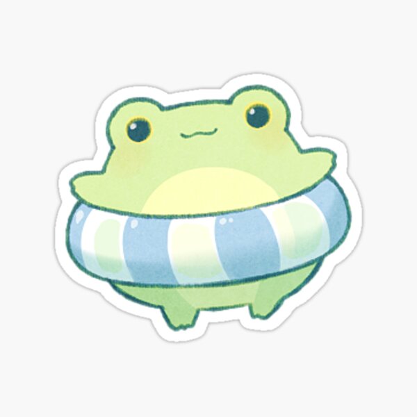 "Cute Frog Hoola hoop Floatie" Sticker for Sale by beechuu | Redbubble
