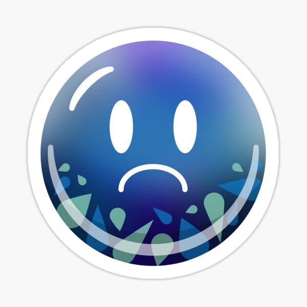 "Sad Face" Sticker for Sale by Fersen-Carbajal | Redbubble