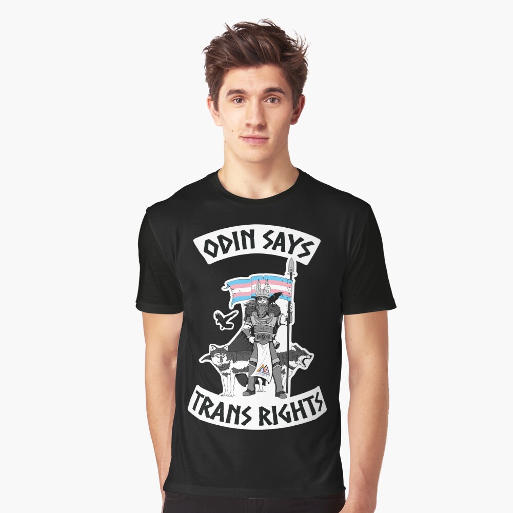 "Odin Says Trans Rights" Sticker for Sale by WolfTheRed | Redbubble
