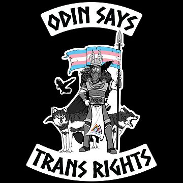 "Odin Says Trans Rights" Sticker for Sale by WolfTheRed | Redbubble