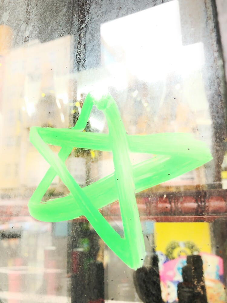 "Green Star of David on bodega window " Sticker for Sale by Swenyando ...