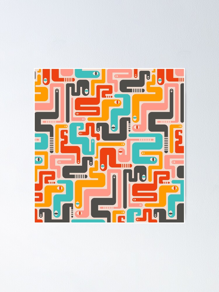 "RETRO RATTLERS DESERT SNAKES PATTERN - UnBlink Studio by Jackie Tahara ...