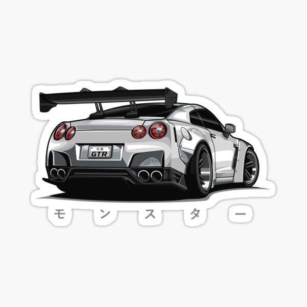 "GTR R35 Body Kit (White)" Sticker for Sale by JioojiProject | Redbubble