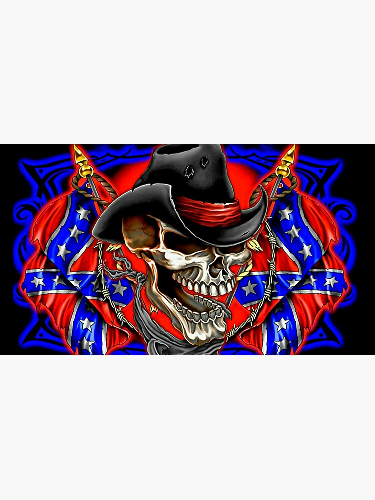 "Rebal Skeleton Biker Cowboy Skull Usa freedom" Sticker for Sale by ...