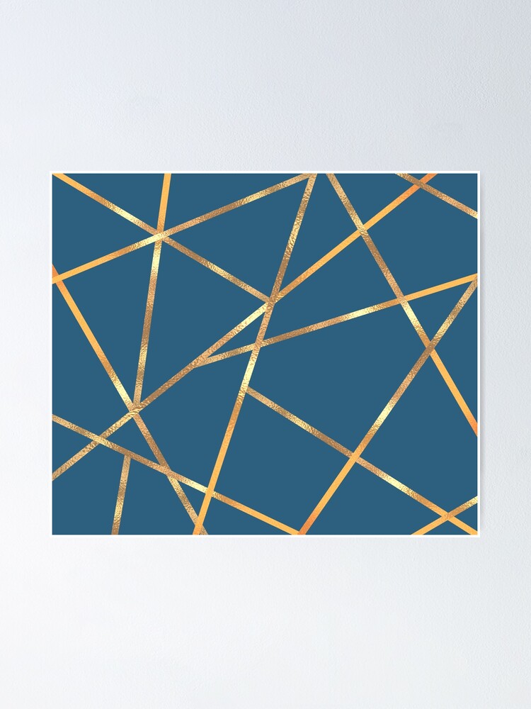 "Modern Gold Geometric Lines" Poster by therighttee1 | Redbubble