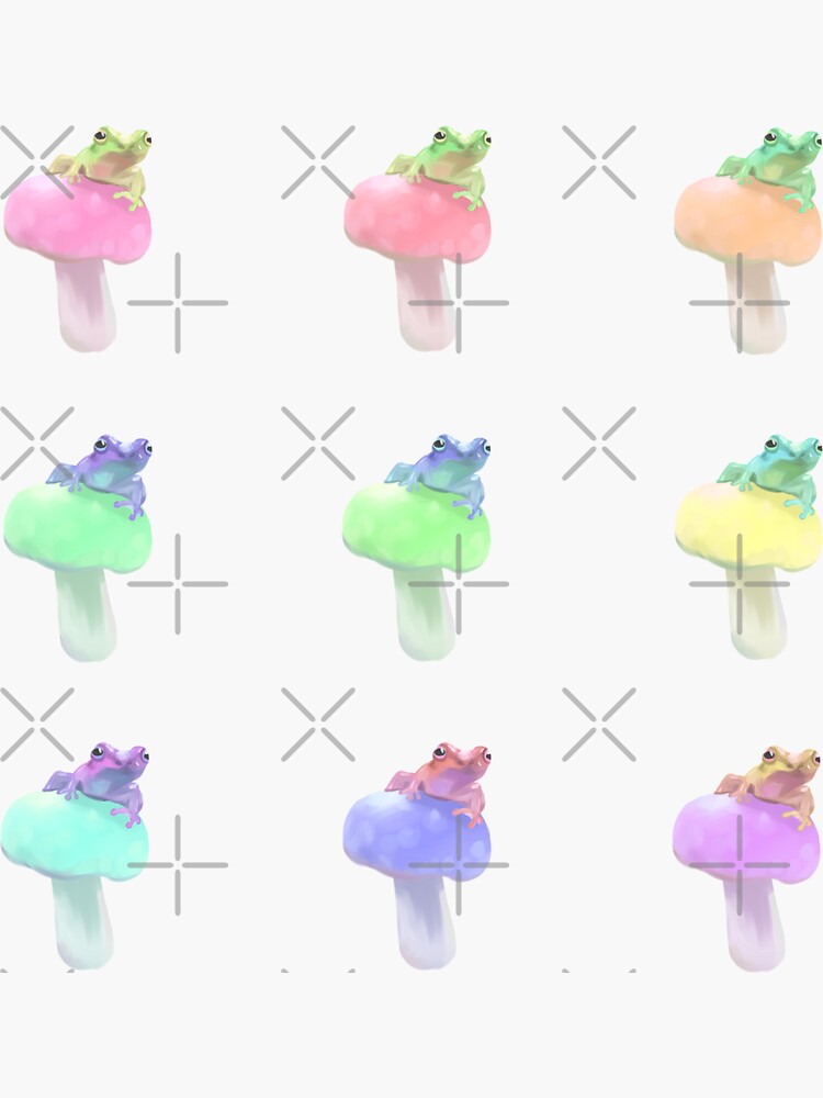 "Rainbow Frogs" Sticker for Sale by GhostStar- | Redbubble
