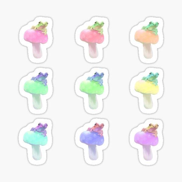 "Rainbow Frogs" Sticker for Sale by GhostStar- | Redbubble