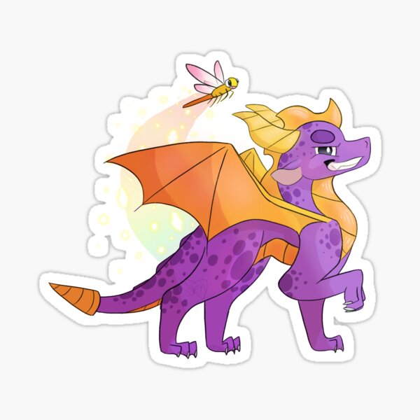 "Spyro the dragon!" Sticker for Sale by MoonDragonArt | Redbubble