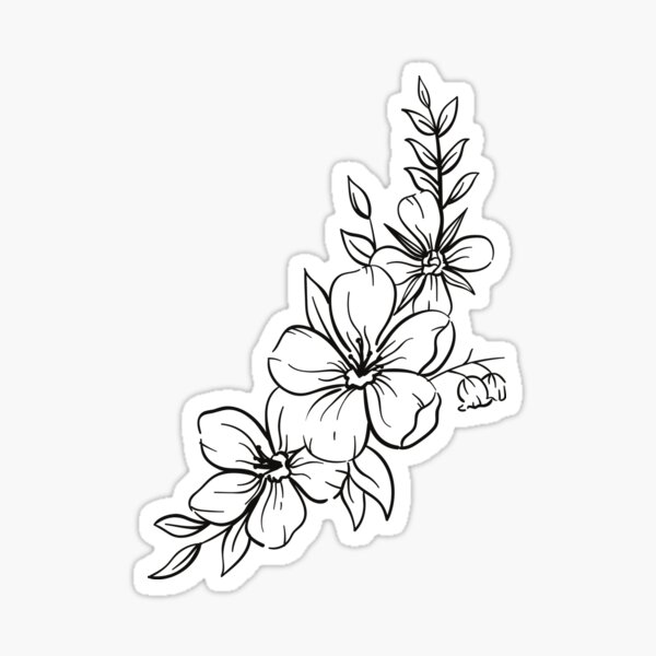 "line drawings" Sticker by touchees | Redbubble