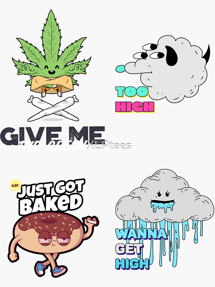 "Weed Sticker pack" Sticker for Sale by XLPtees | Redbubble
