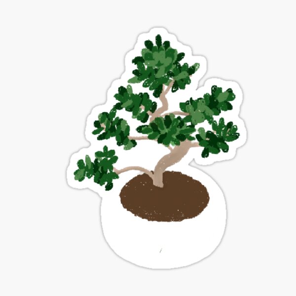 "Bonsai" Sticker for Sale by PistacchioArt | Redbubble
