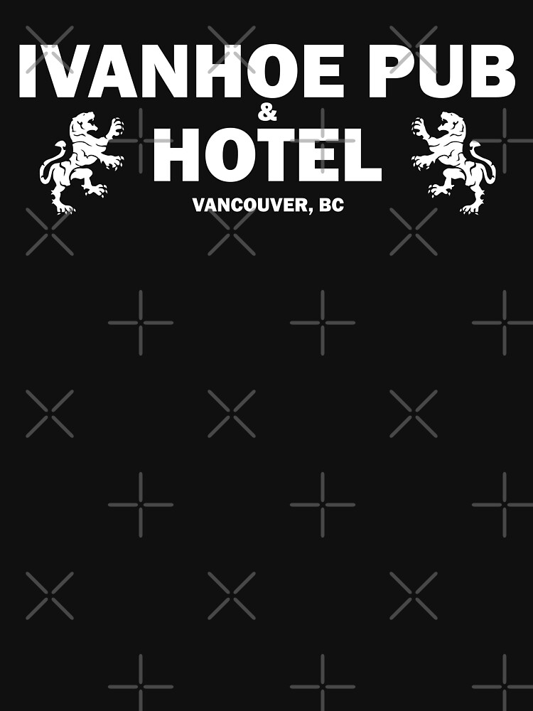 "Ivanhoe Pub - White on Black" T-shirt by Ilrokery | Redbubble