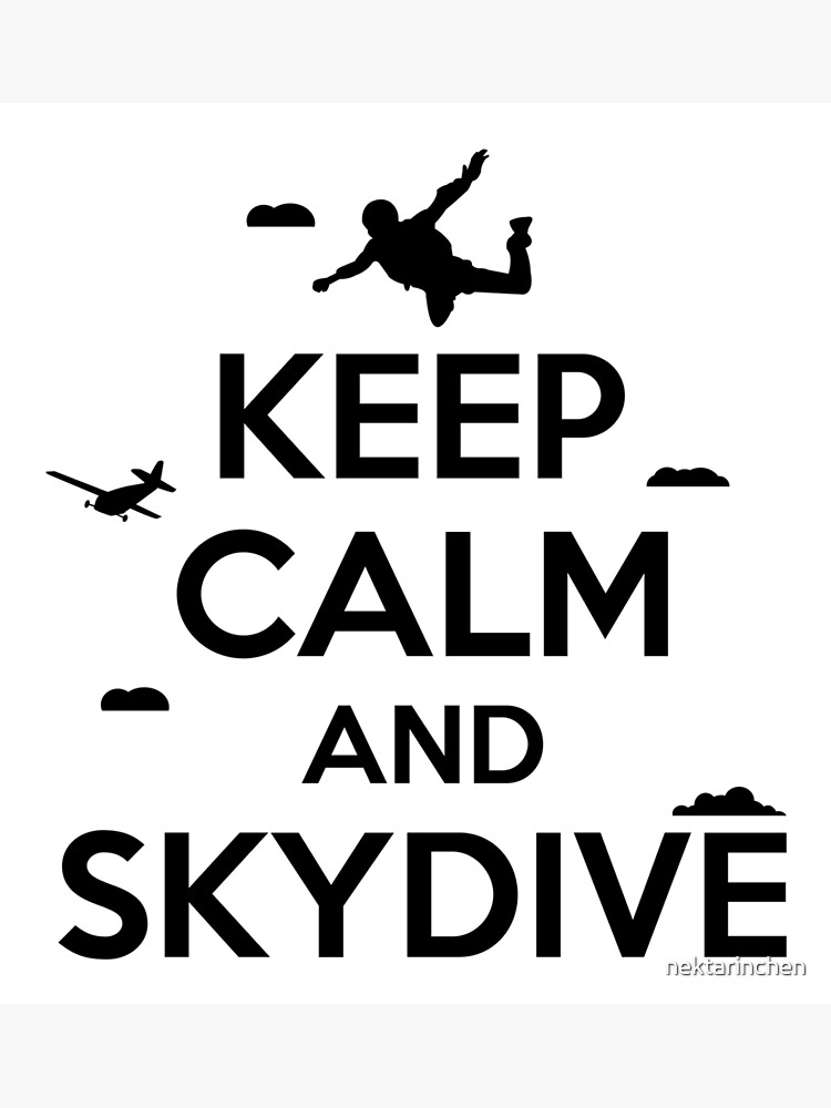 "Keep calm and skydive" Postcard for Sale by nektarinchen | Redbubble