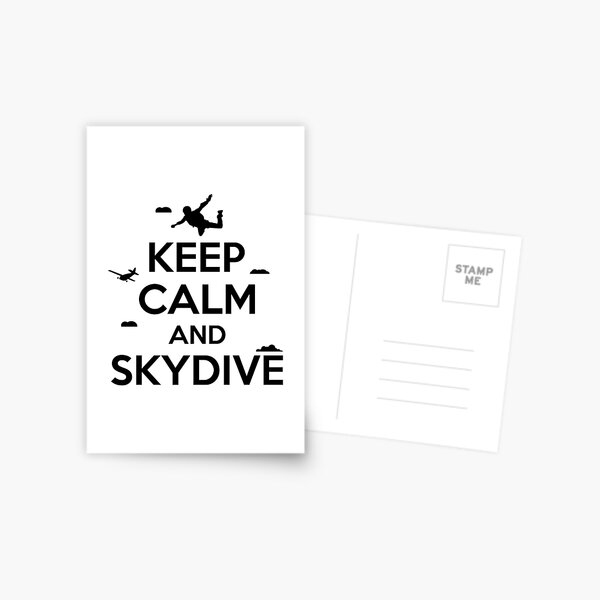 "Keep calm and skydive" Postcard for Sale by nektarinchen | Redbubble