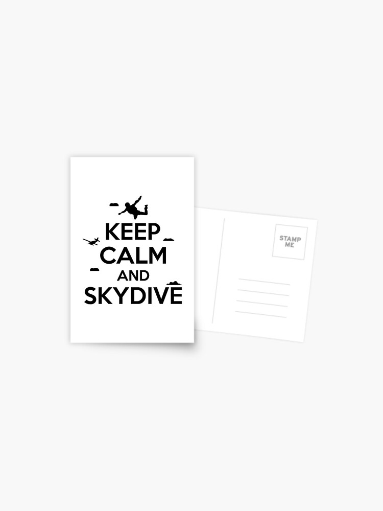 "Keep calm and skydive" Postcard for Sale by nektarinchen | Redbubble