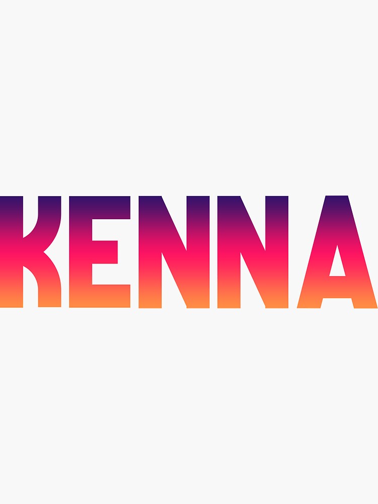 "KENNA" Sticker for Sale by odosolomopo | Redbubble