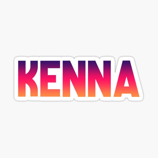 "KENNA" Sticker for Sale by odosolomopo | Redbubble