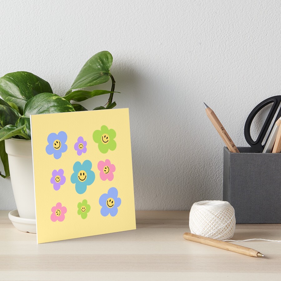 "SMILEY FLOWERS" Sticker for Sale by honielawson | Redbubble