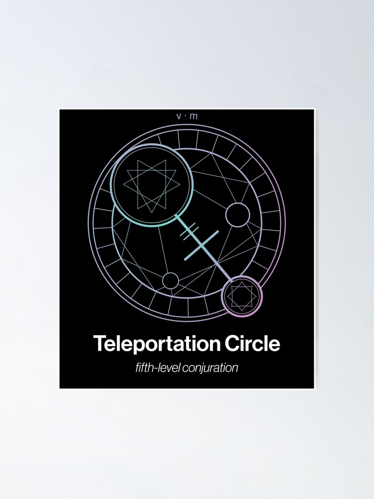 "Teleportation Circle Spell Symbol" Poster for Sale by Unspelled ...