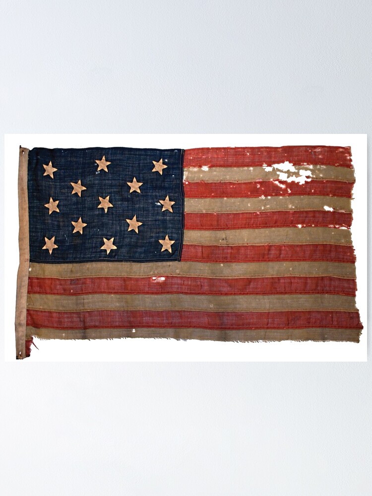 "Union USA Civil War Flag Distressed Vintage Antique America Colorful ...