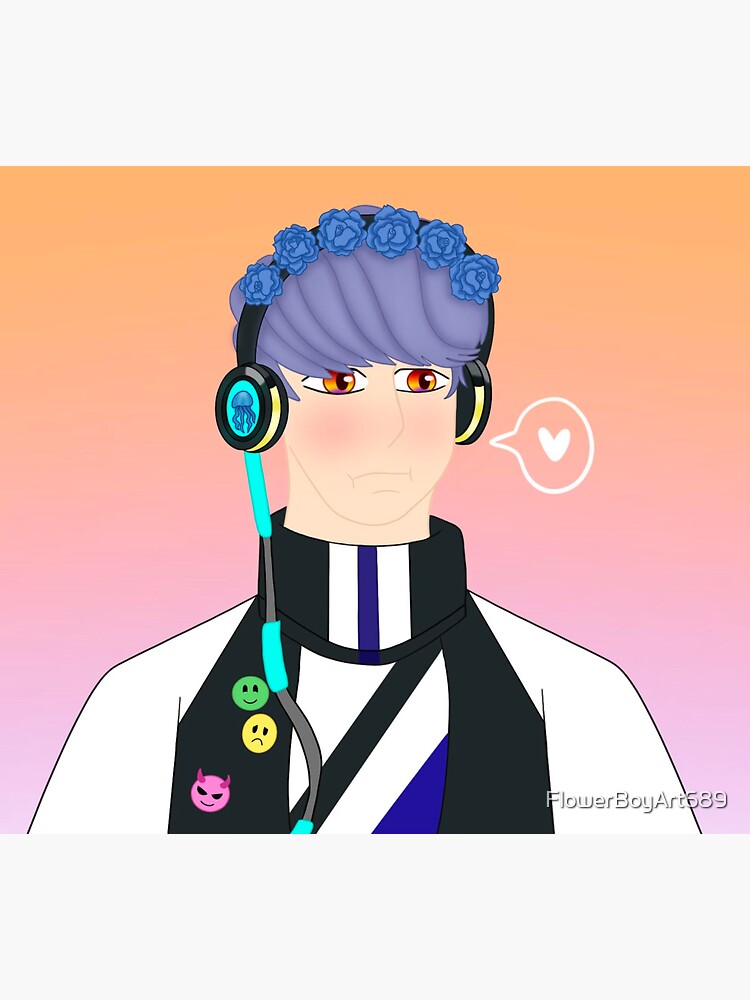 "Blushy Flower Crown Leviathan" Sticker for Sale by FlowerBoyArt689 ...