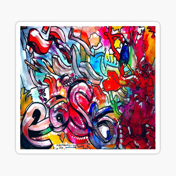 "Trippy letters" Sticker for Sale by RaSKQ | Redbubble