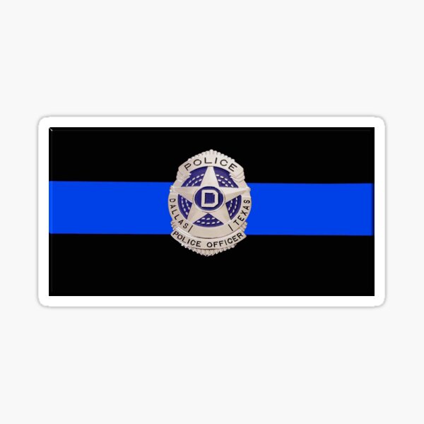 "Dallas Thin Blue Line" Sticker for Sale by lawrencebaird | Redbubble