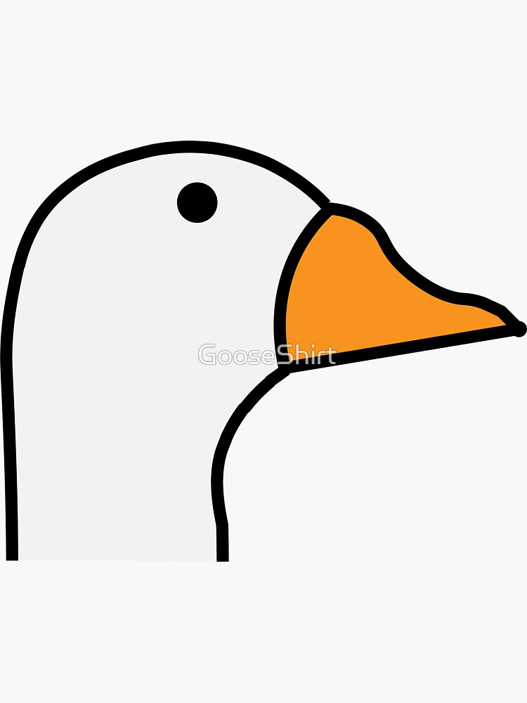 "Simple Goose Head in Colour" Sticker for Sale by GooseShirt | Redbubble