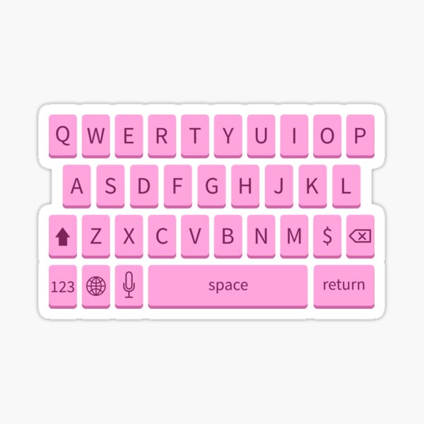 "Pink Keypad" Sticker for Sale by TheBaryoStudio | Redbubble