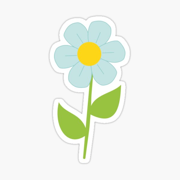 "Cute blue flower - sticker" Sticker for Sale by asening | Redbubble